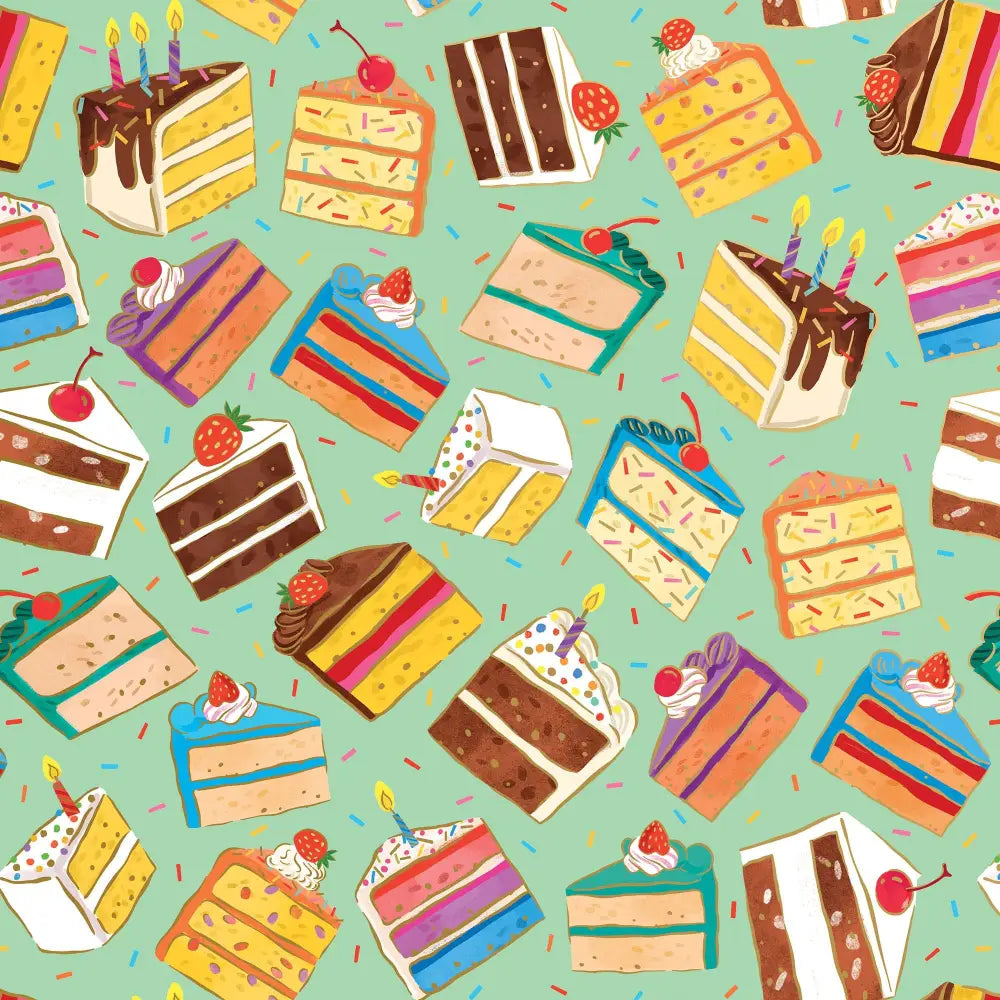 Macpaper.com - Gift Wrap - Birthday Cake - Recycled Fiber — Mac Paper ...