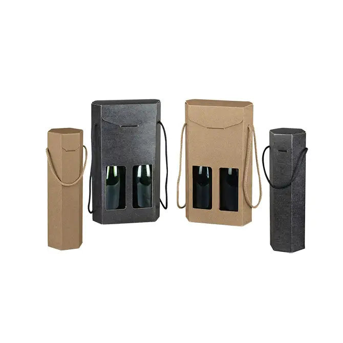 Macpaper.com - Hex Bottle Carriers With Rope Handles — Mac Paper Supply