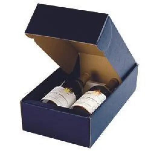 Macpaper.com - Juta Blue - 3 Bottle Box (with inserts) — Mac Paper Supply